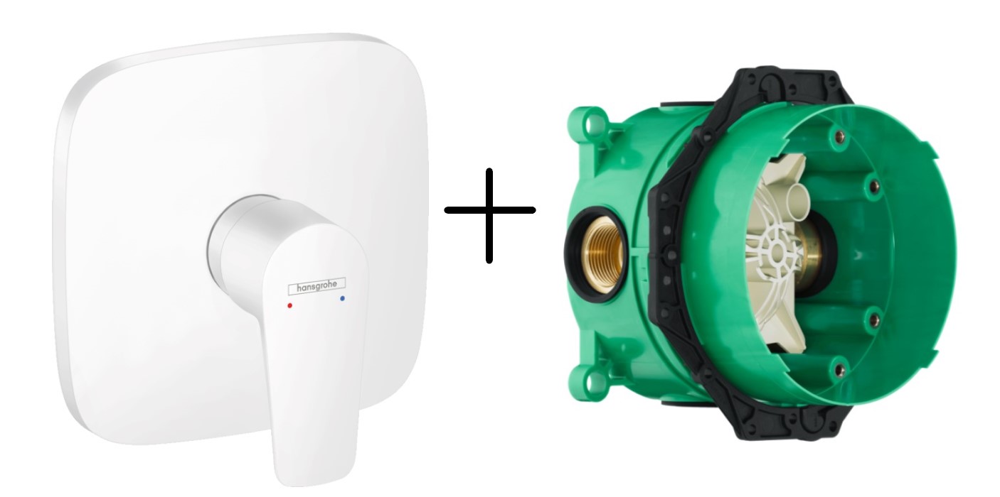 Rubinetto Hasgrohe doccia Talis E 1 via parte interna - esterna bianco ...